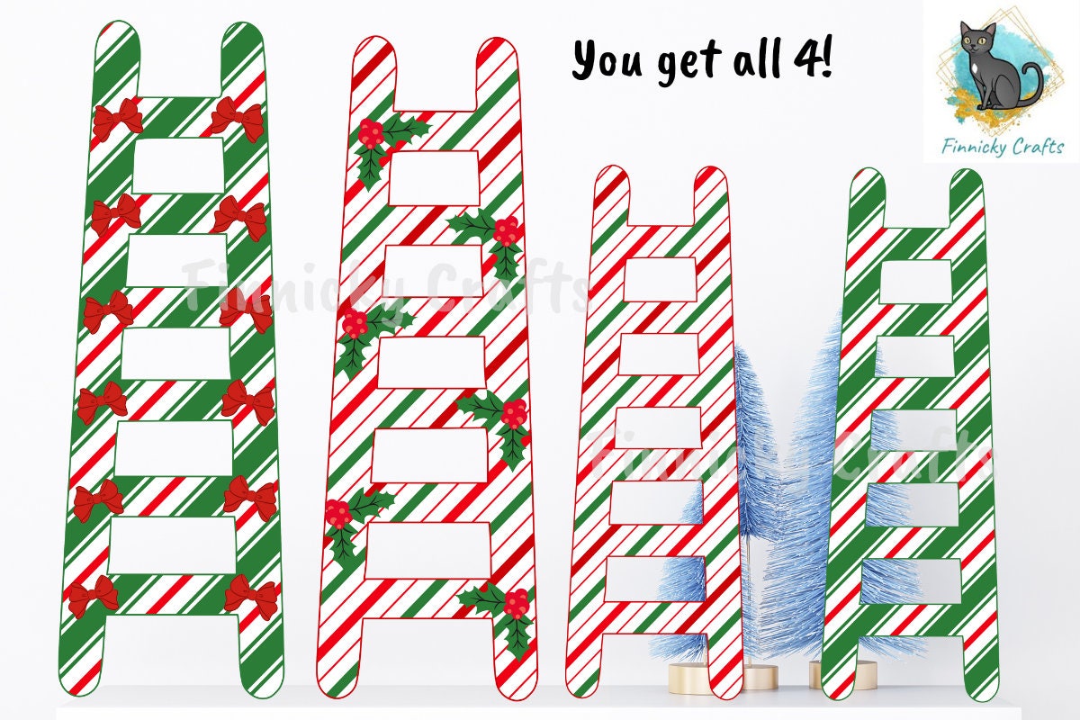 Candy Cane Ladder Christmas Sublimation Design png – Finnicky Crafts