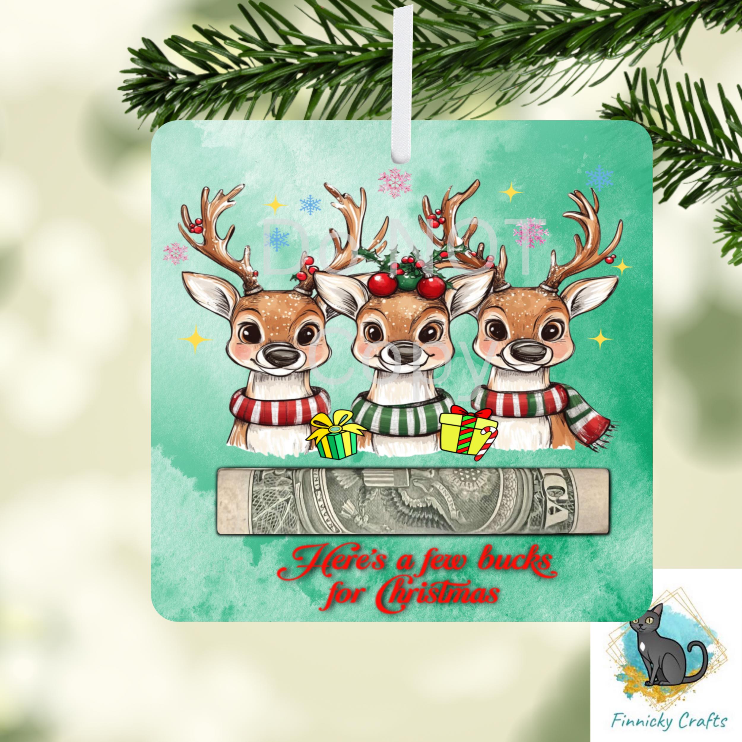 Reindeer bucks Money Holder - Bundle - Sublimation Digital File - Gift ...